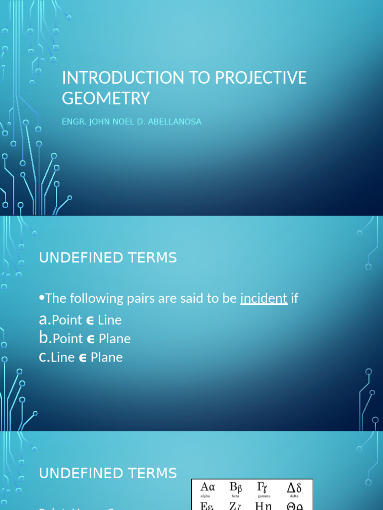 Introduction To Projective Geometry | PDF