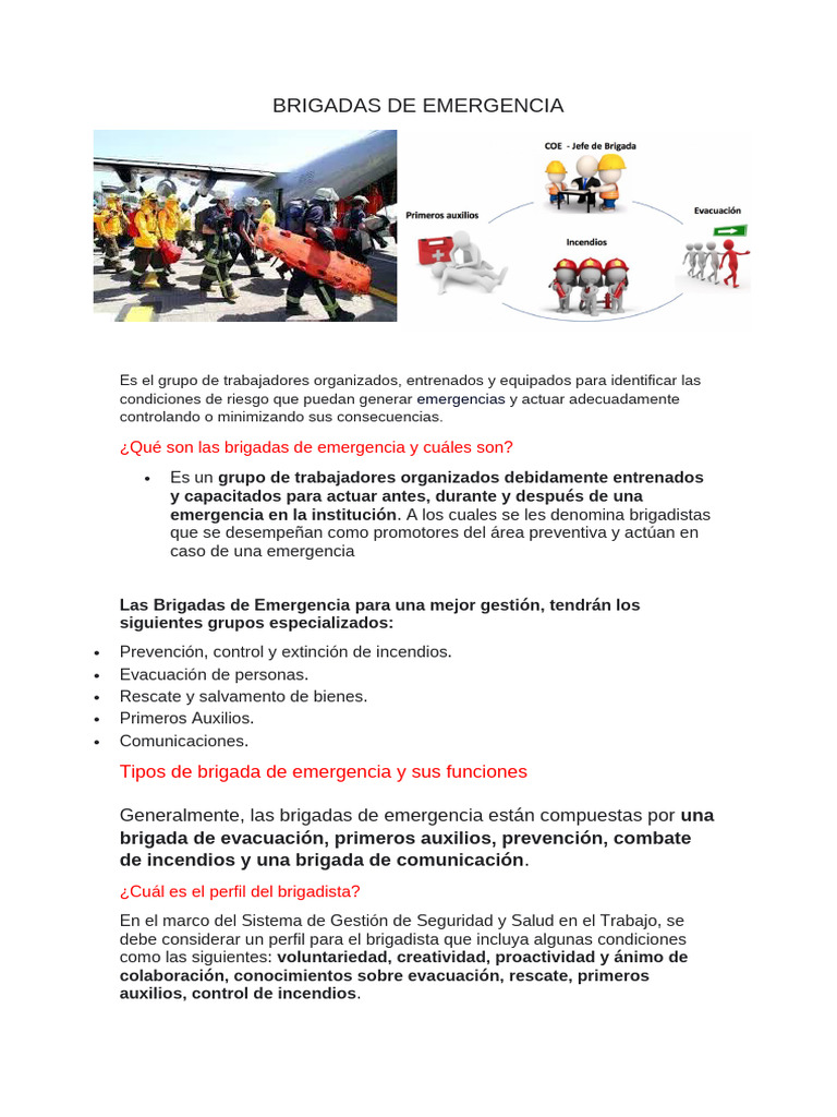 Brigadas de Emergencia | PDF