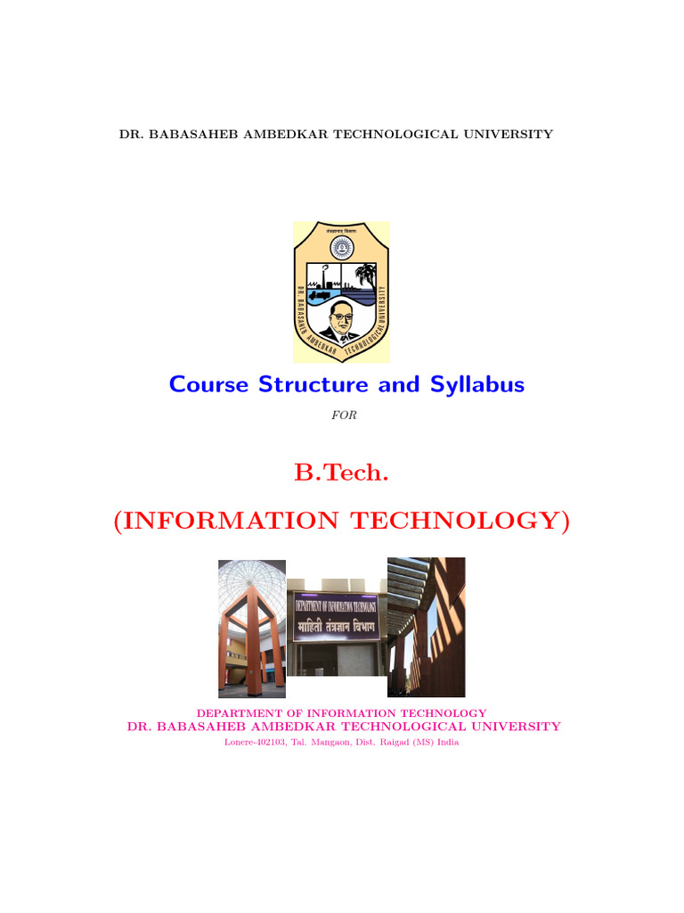 Dbatu Final Year Syllabus | PDF | Fourier Transform | Class (Computer Programming)