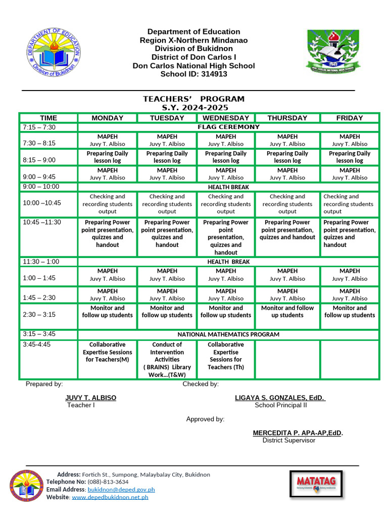 Teachers' Program - Albiso | PDF