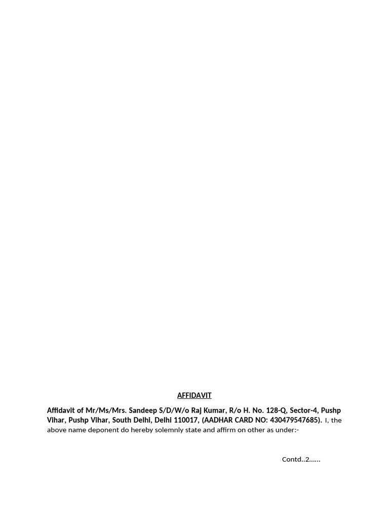 Final Affidavit | PDF