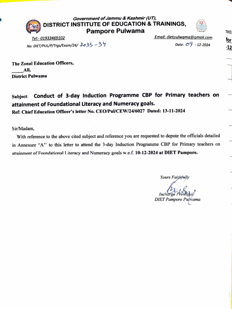 FLN Training DIET | PDF