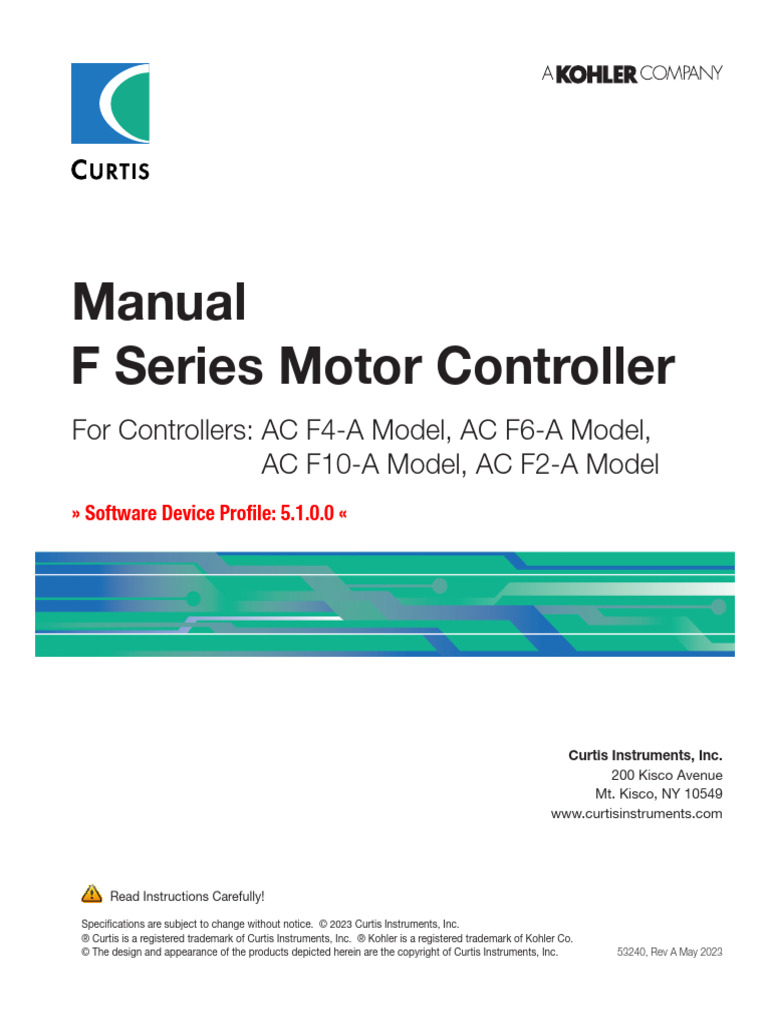 Manual ACF6A 53240 FSeries FOS5-1 RevA | PDF | Electrical Connector | Electromagnetism