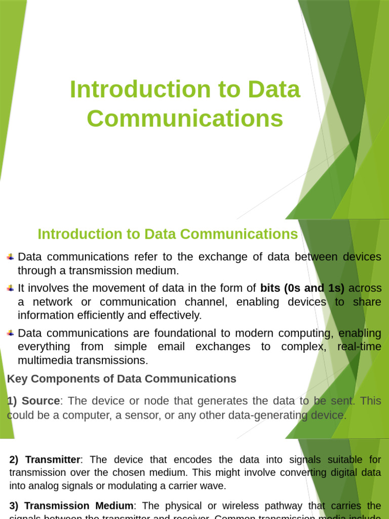 Introduction To Data Communications Pdf Duplex Telecommunications Telecommunications
