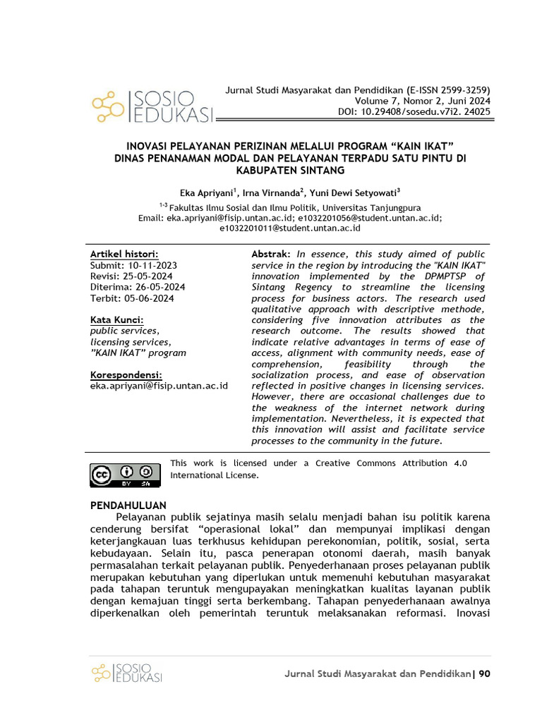 Inovasi+Pelayanan+Perizinan Apriyani | PDF