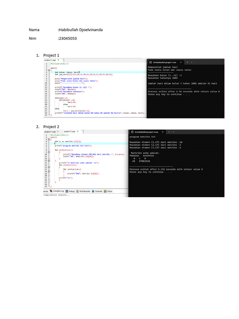 Latihan Pemrograman 2 | PDF