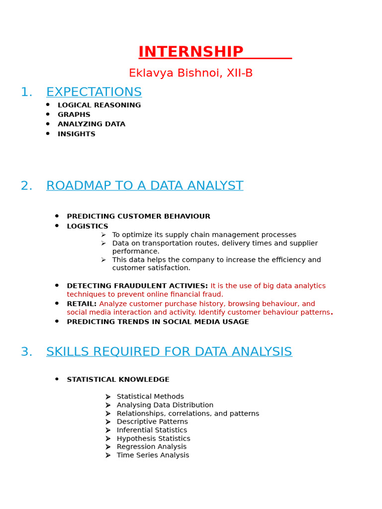 INTERNSHIP | PDF | Data Analysis | Table (Database)