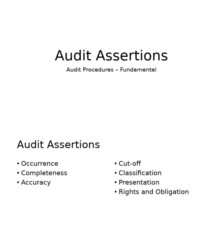 Audit Assertions | PDF Audit Assertions | PDF