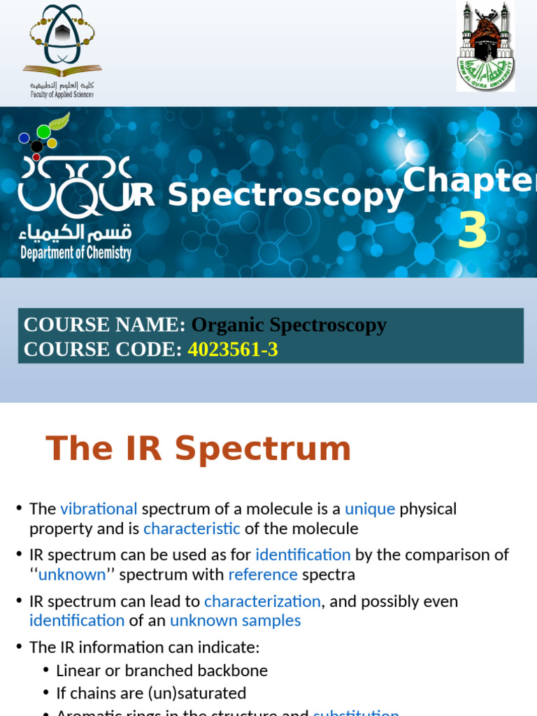 Chapter 3 - Infra Red Spectroscopy (IR) .. | PDF | Infrared ...