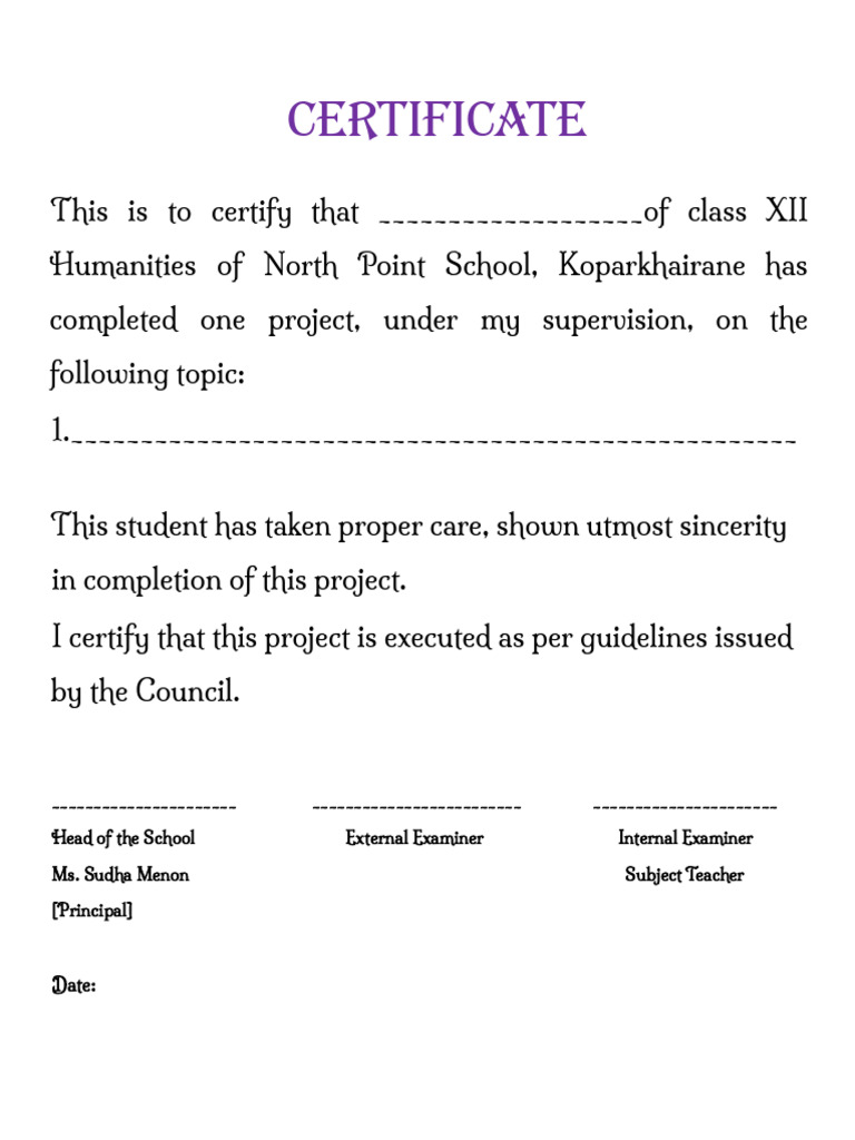 ISC Certificate 1 | PDF