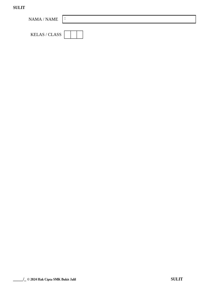 Contoh Cover Upsa (Ada Markah) | PDF