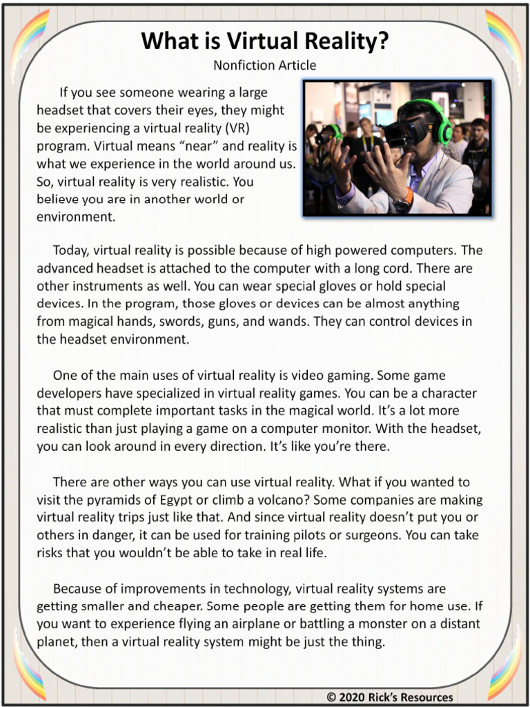 What is Virtual Reality Color Coded | PDF