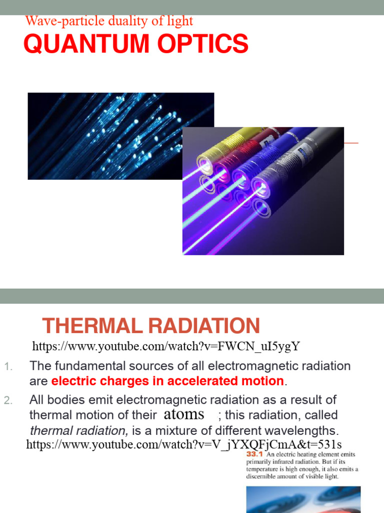 07 - Quantum Optics (Wave - Particle Duality of Light) - 1 Physics 2 Ho ...
