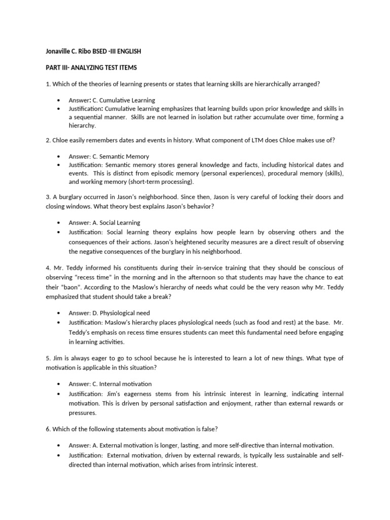 SEMINAR PART III ANALY WPS Office | PDF | Learning | Motivational