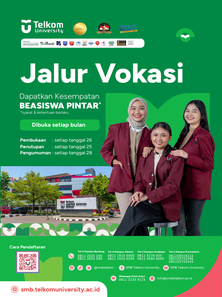 Brosur Vokasi Oktober Telkom University 2025 | PDF