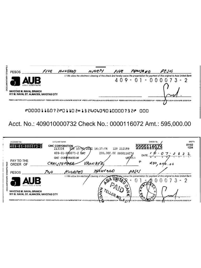 Proof of Payment GMC Corporation | PDF