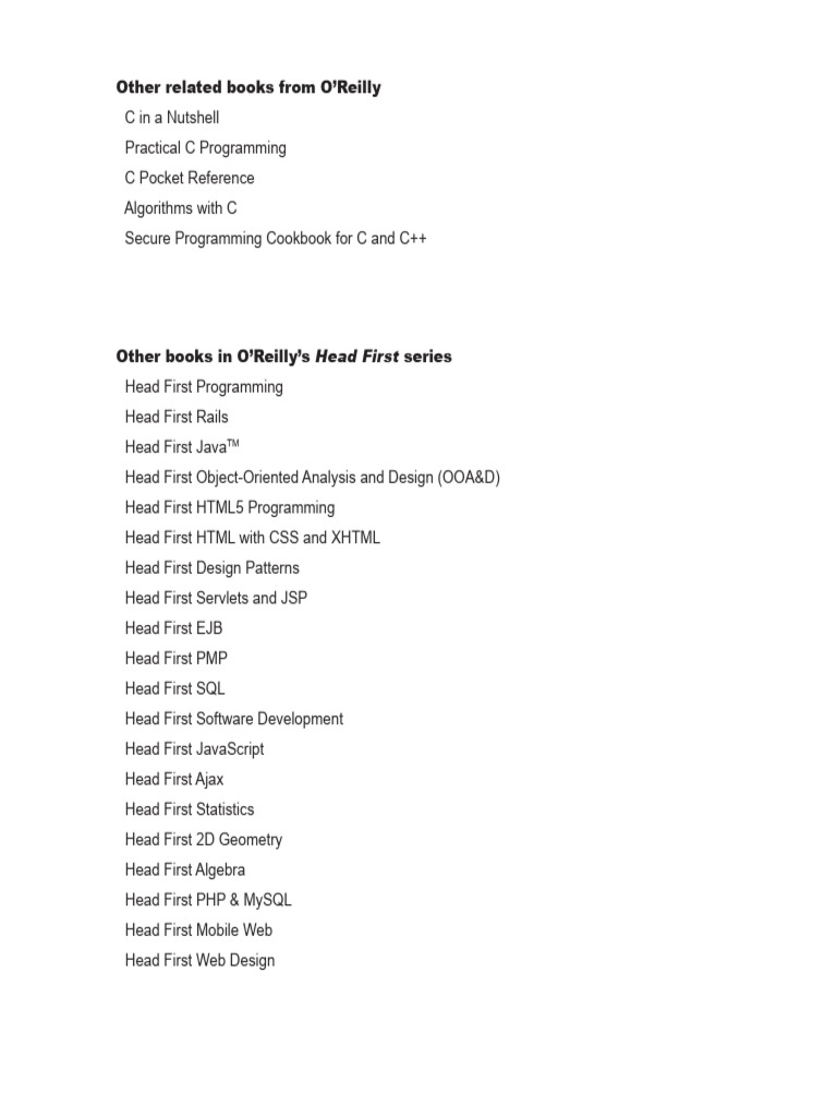 Head First C Pages 6 | PDF