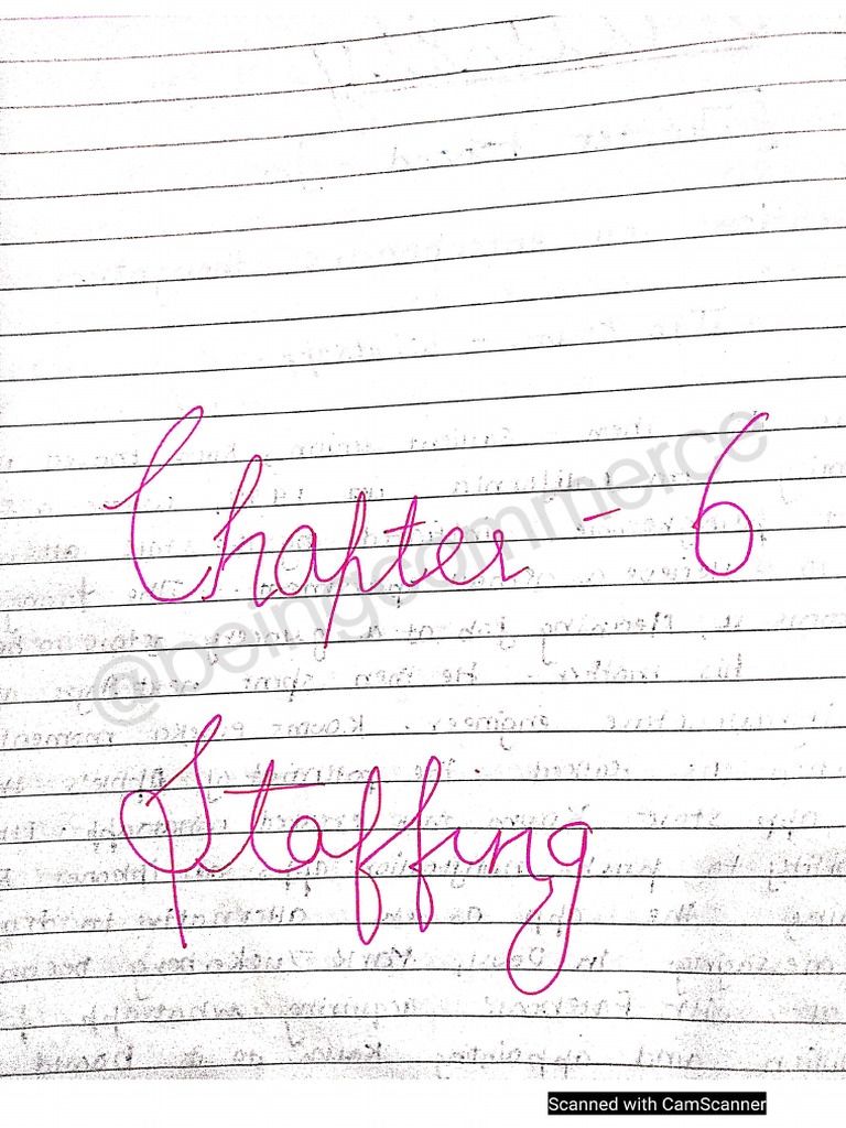 Chapter - 6 Staffing | PDF