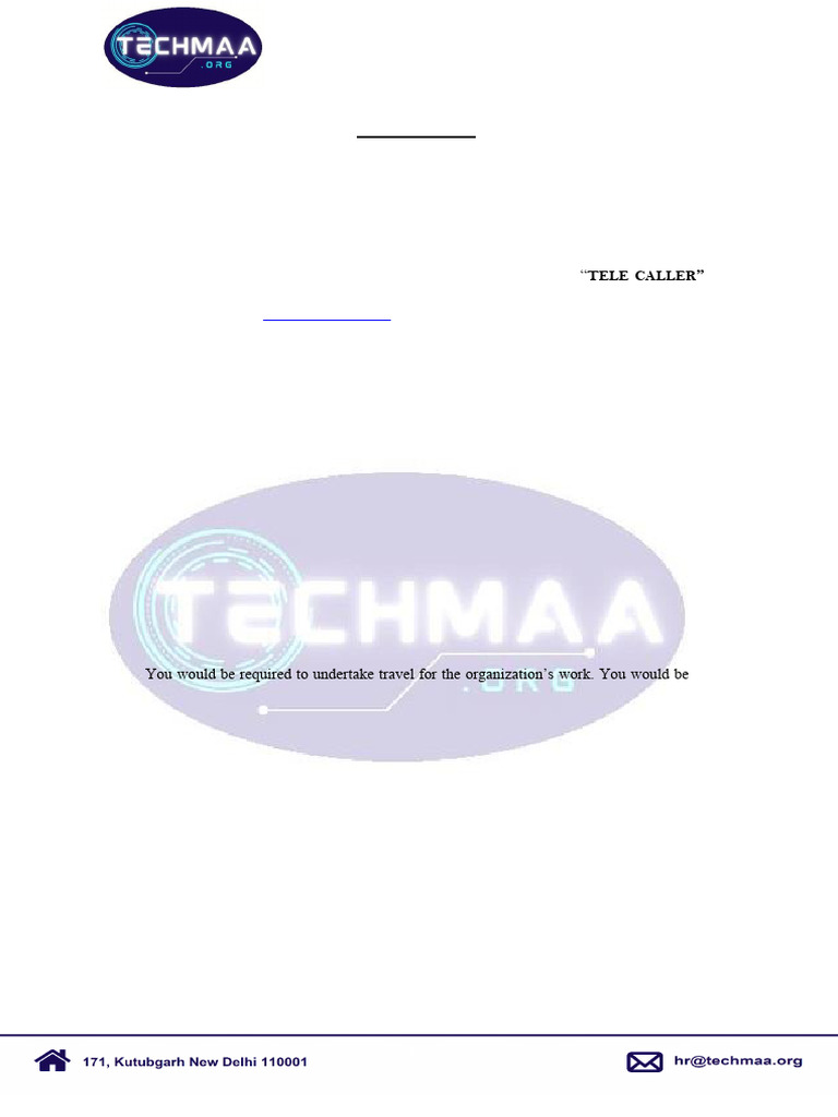 Pratima Prajapati @ (CSA) TechMaa - Offer.letter | PDF | Employment ...