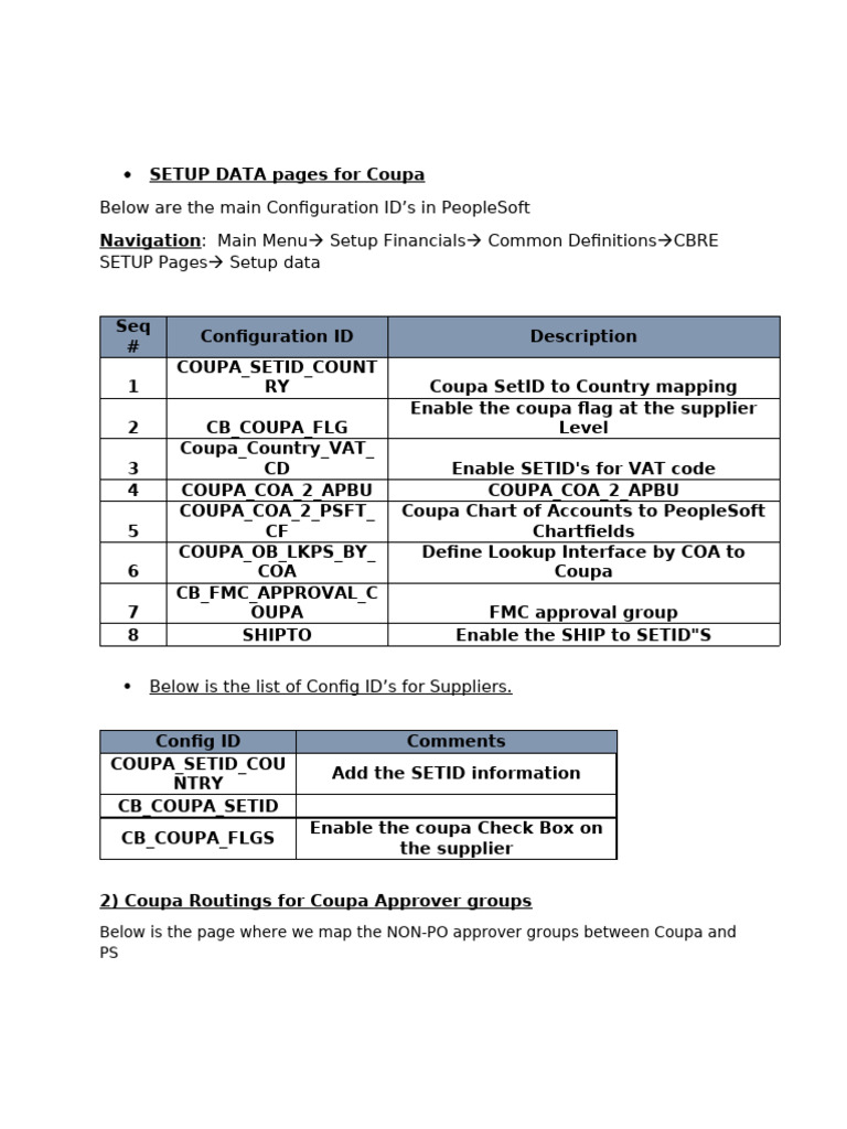 Handbook Coupa PS Configuration Setup | PDF | Computer Science | Computer Architecture