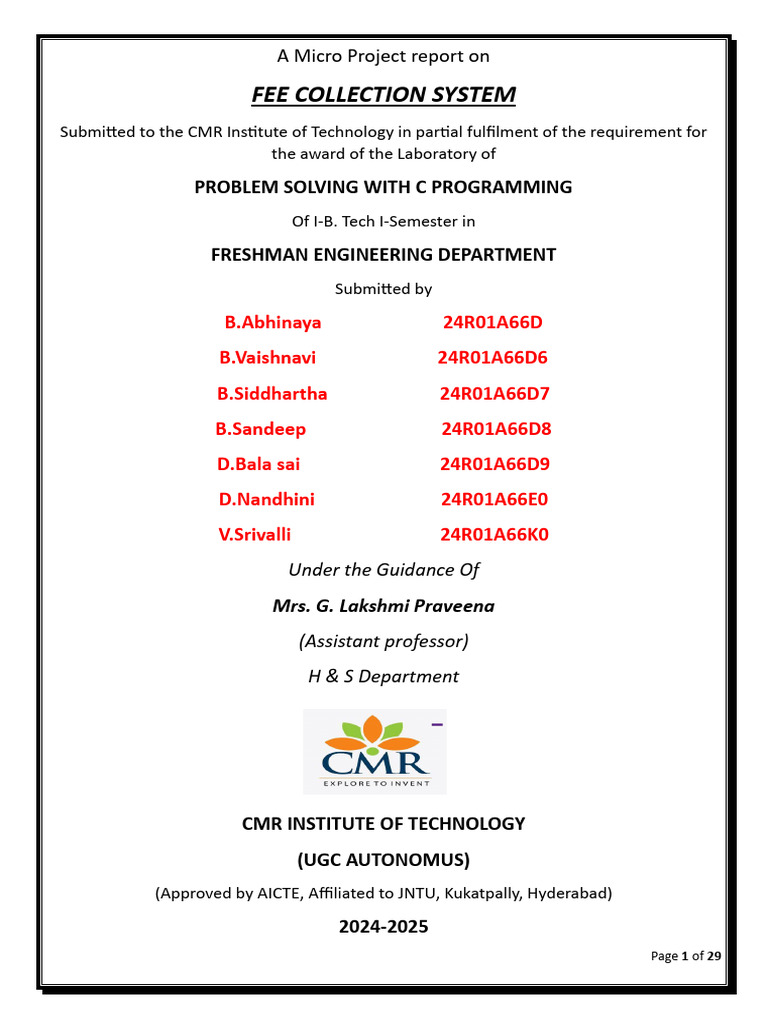 PSWC Micro Project | PDF | Input/Output | Computer Program