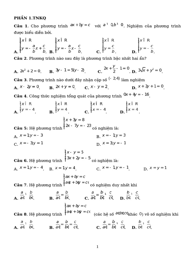 Đềcương Ôn Tập Gki Môn Toán | PDF