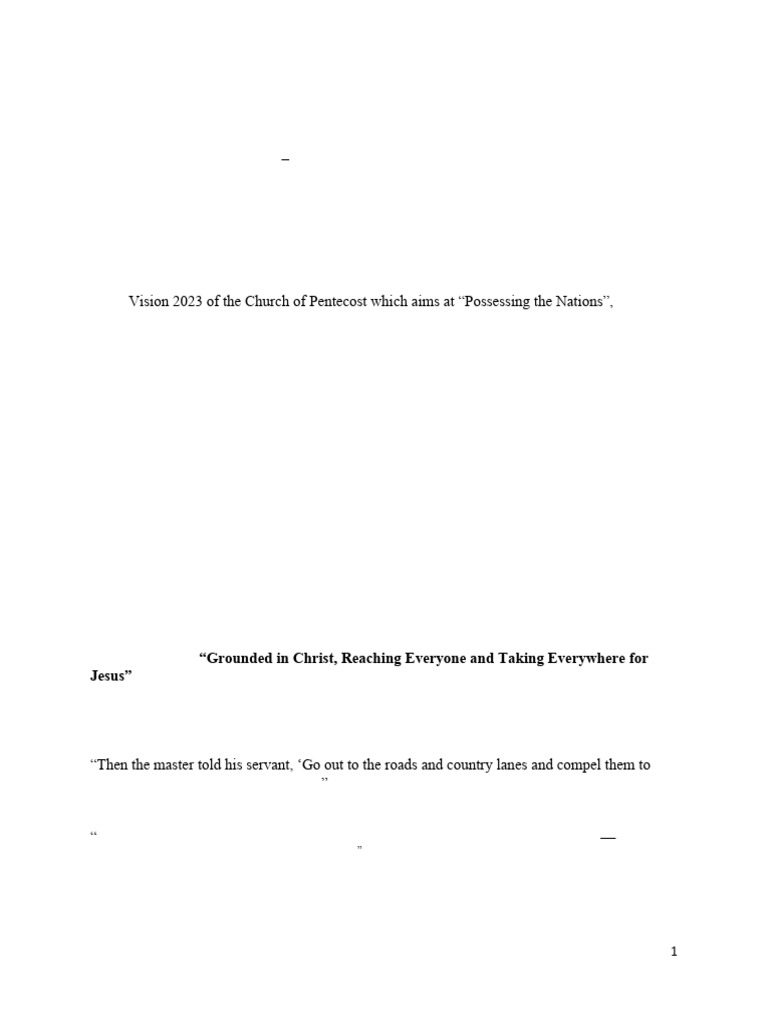 Draft 4. YM Vision 2027. RLSD To Youth Workers | PDF | Jesus | Pentecostalism