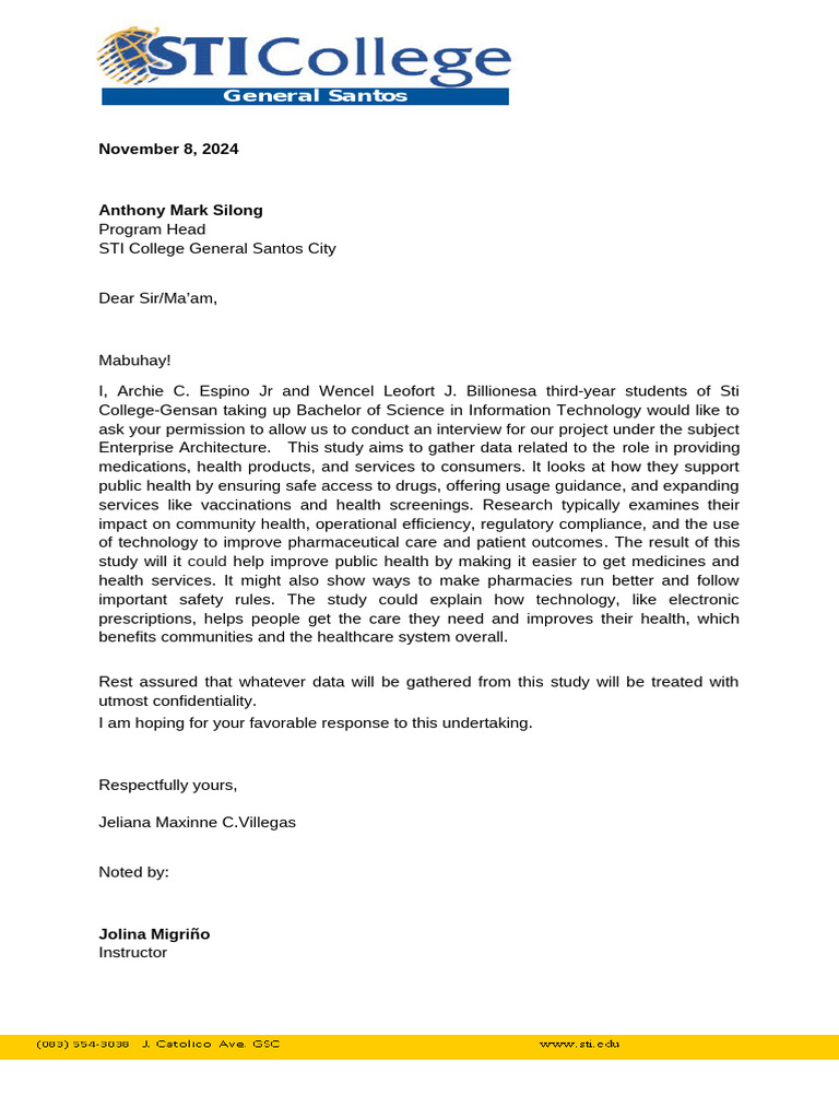 Request Letter For Interview 1 | PDF