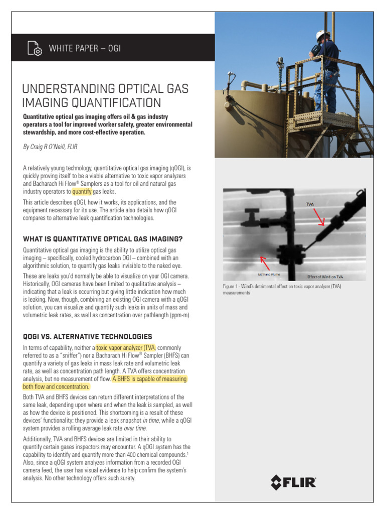 QOGI FLIR White Paper | PDF | Gases | Camera