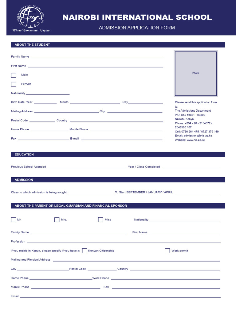Admission Application Form 2016 | PDF | Mail