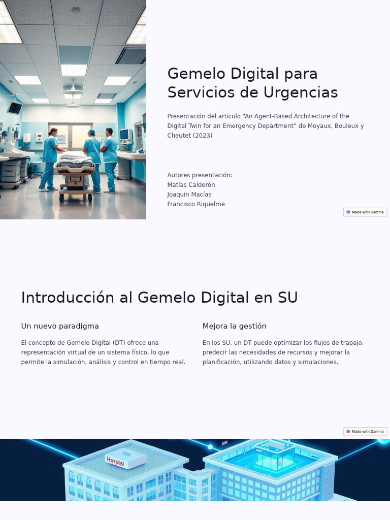 Gemelo Digital para Servicios de Urgencias | PDF | Planificación ...