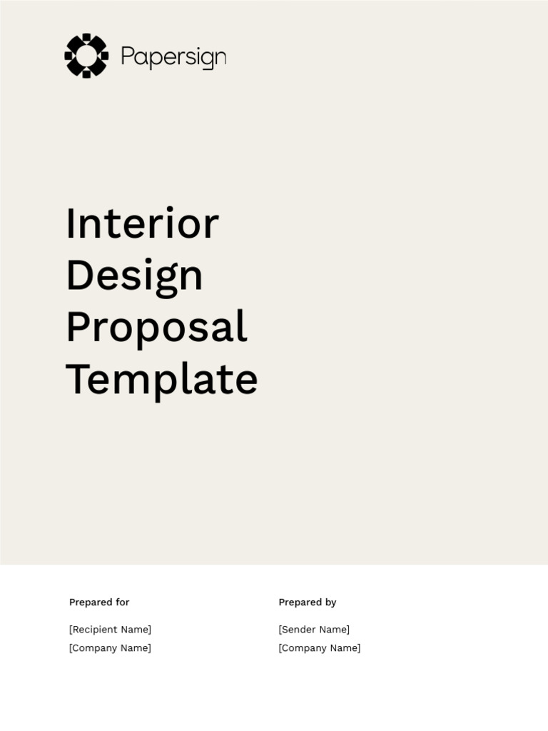 Interior Design Proposal Template | PDF | Interior Design | Pricing