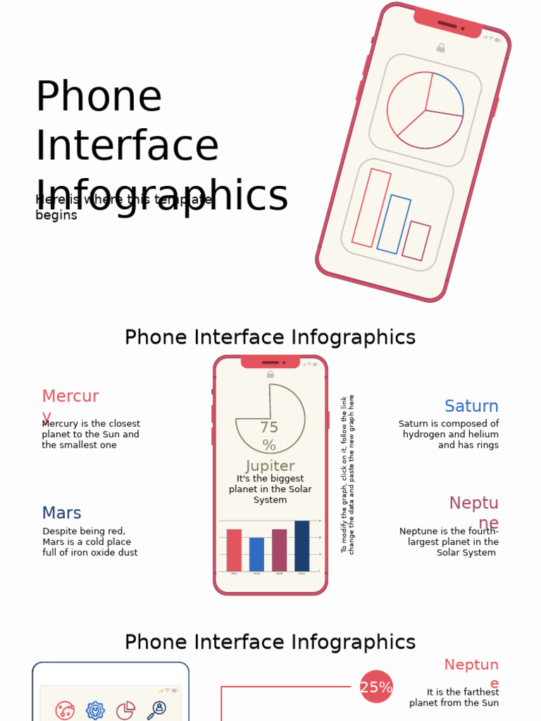 Phone Interface Infographics by Slidesgo | PDF | Planets | Solar System
