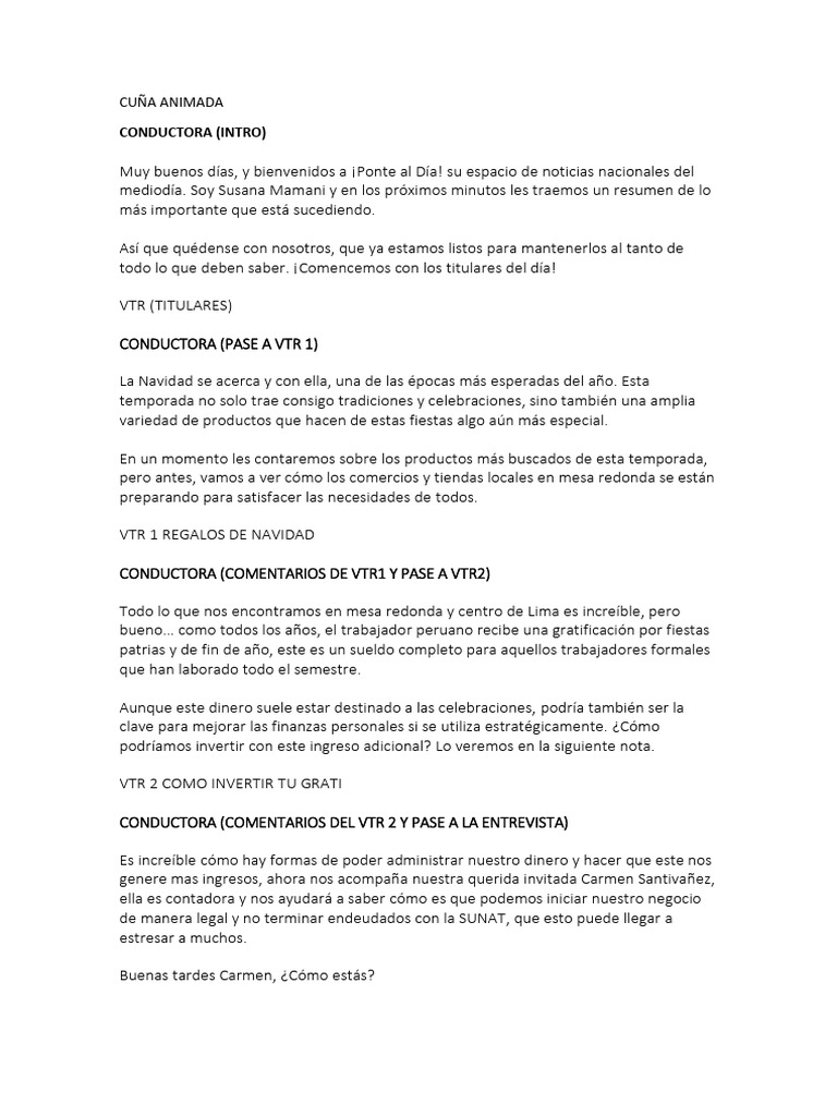 Guion Conductora | PDF