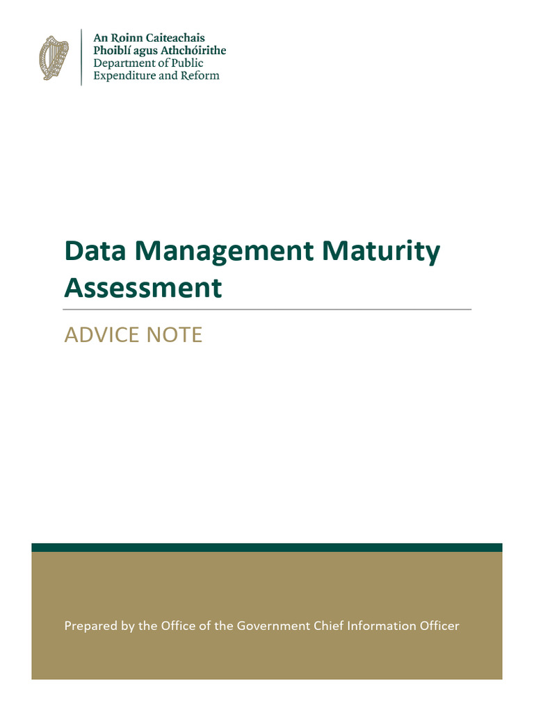Data_Management_Maturity_Assessment_Advice_Note | PDF | Governance | Data