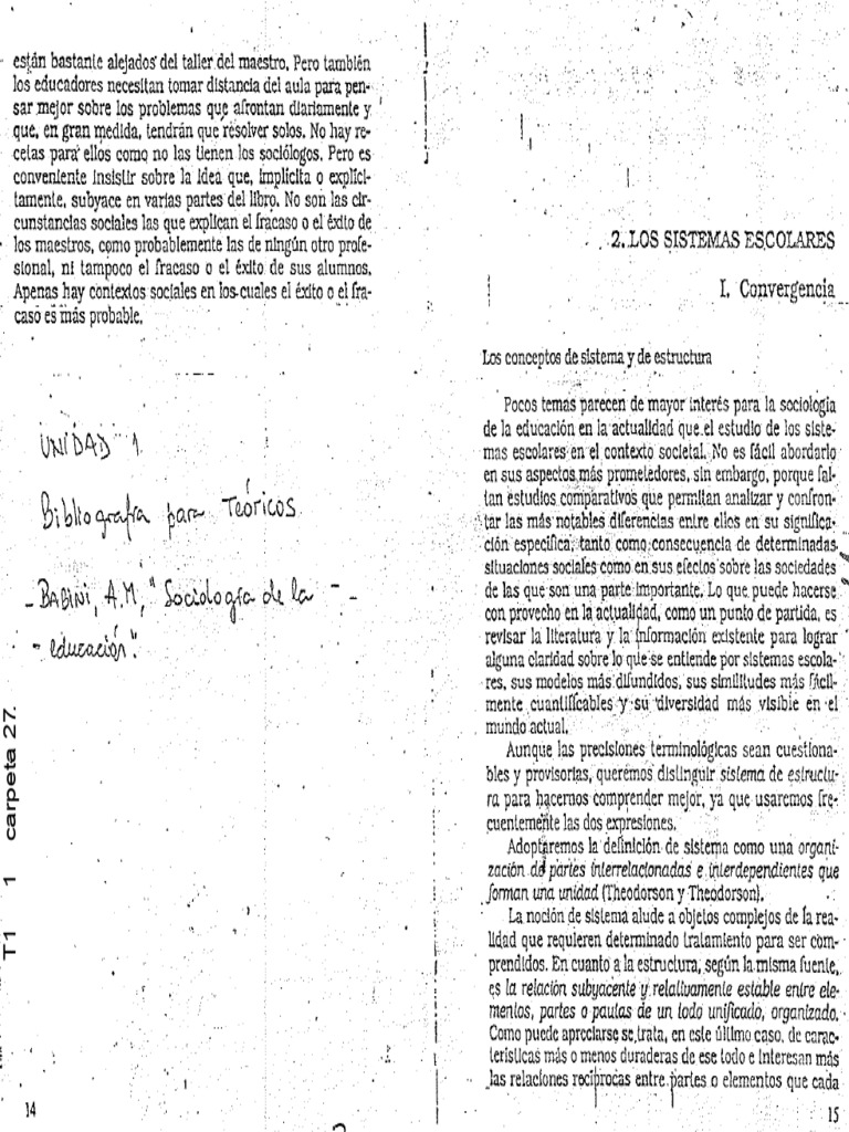 BABINI - Los Sistemas Escolares | PDF