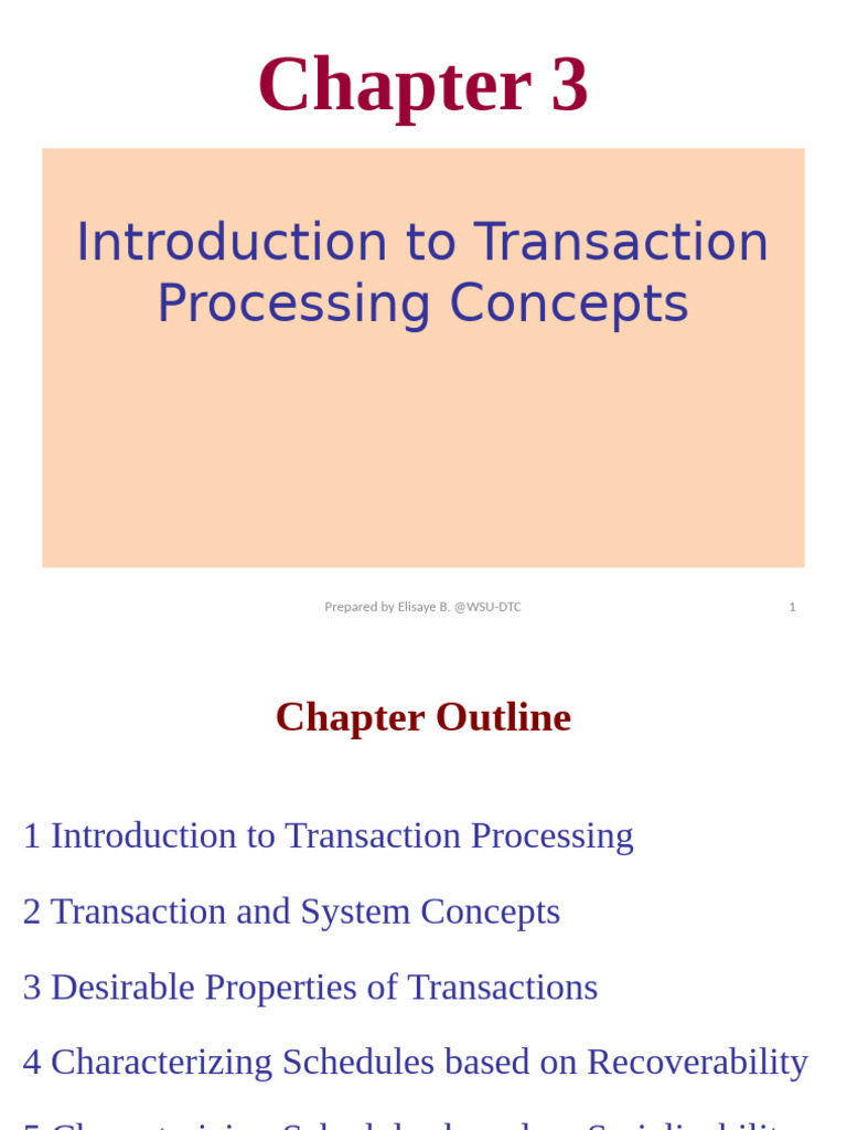 Chapter 3 - Copy | PDF | Database Transaction | Operating System Technology