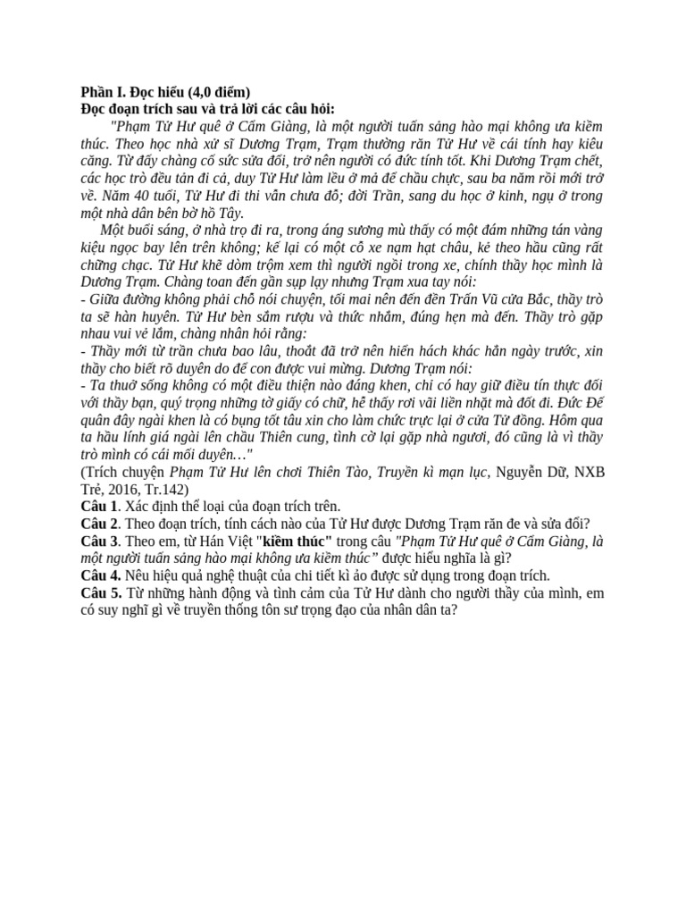 BTVN-TỬ-HƯ-9C | PDF