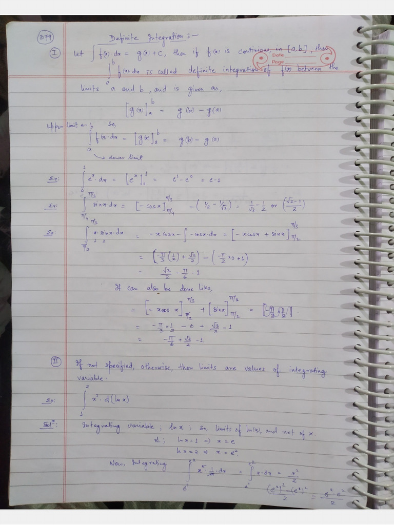 Definite Integration | PDF