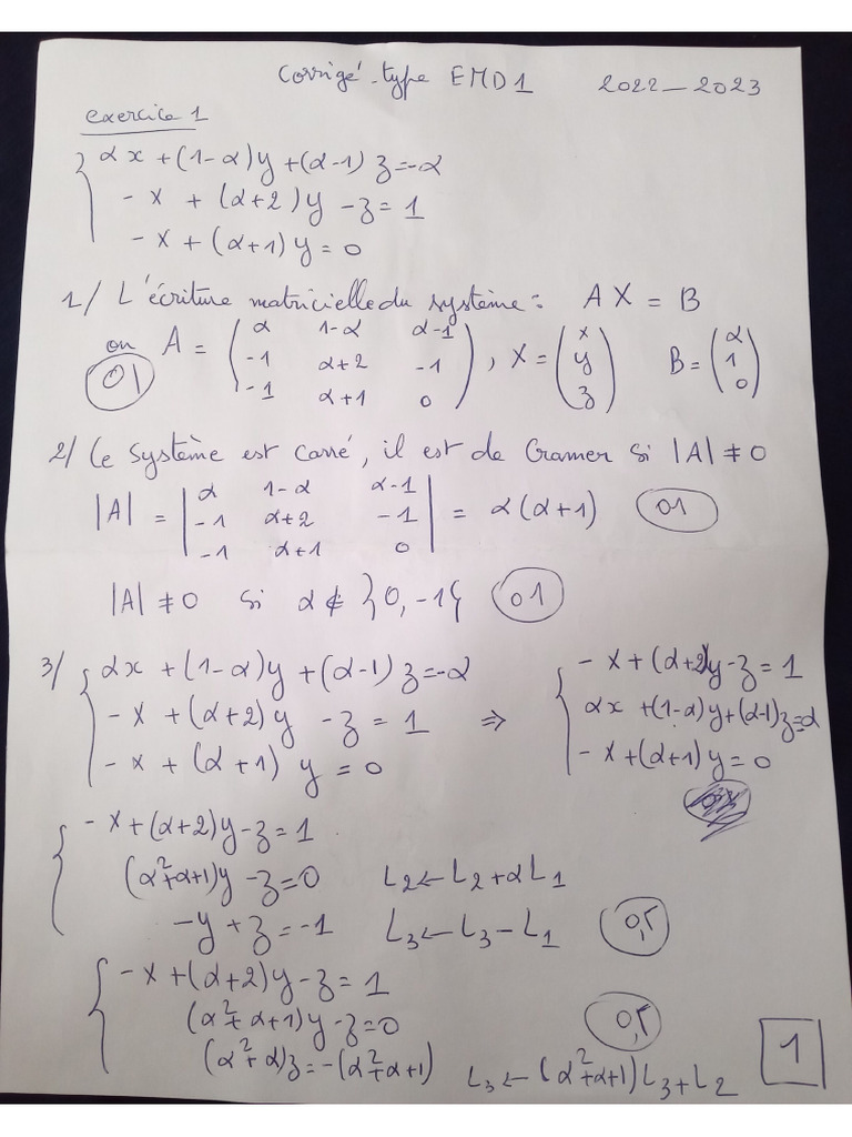 Corrigé EMD 2022 ESMT | PDF