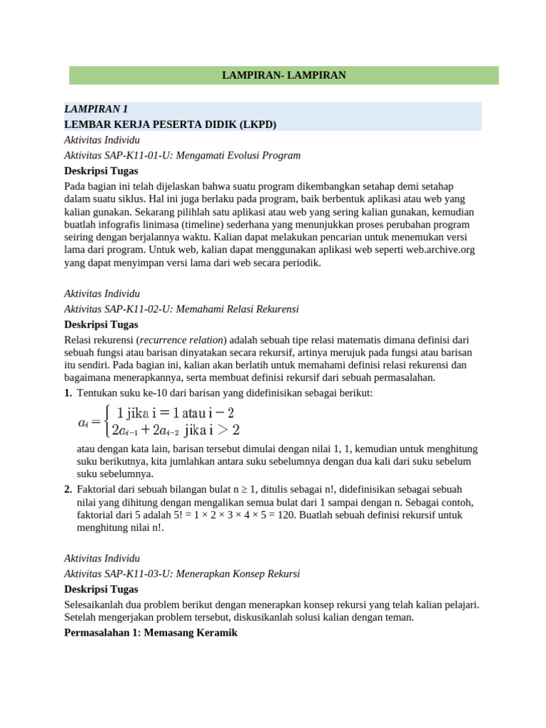 LKPD Informatika | PDF