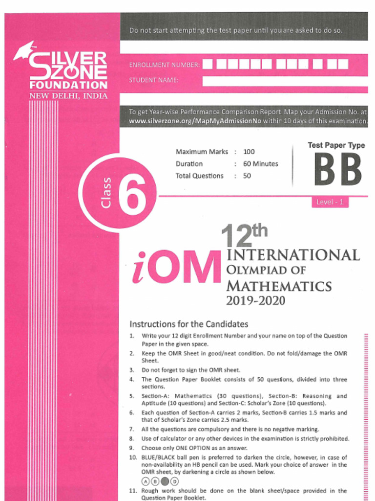 IOM - Class 6 - 2019-20 | PDF