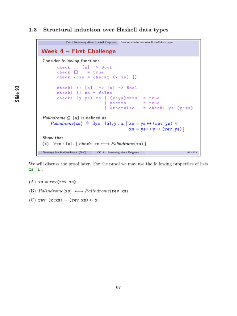 Structural Induction in Haskell Data Types | PDF | Mathematical Proof | Mathematics