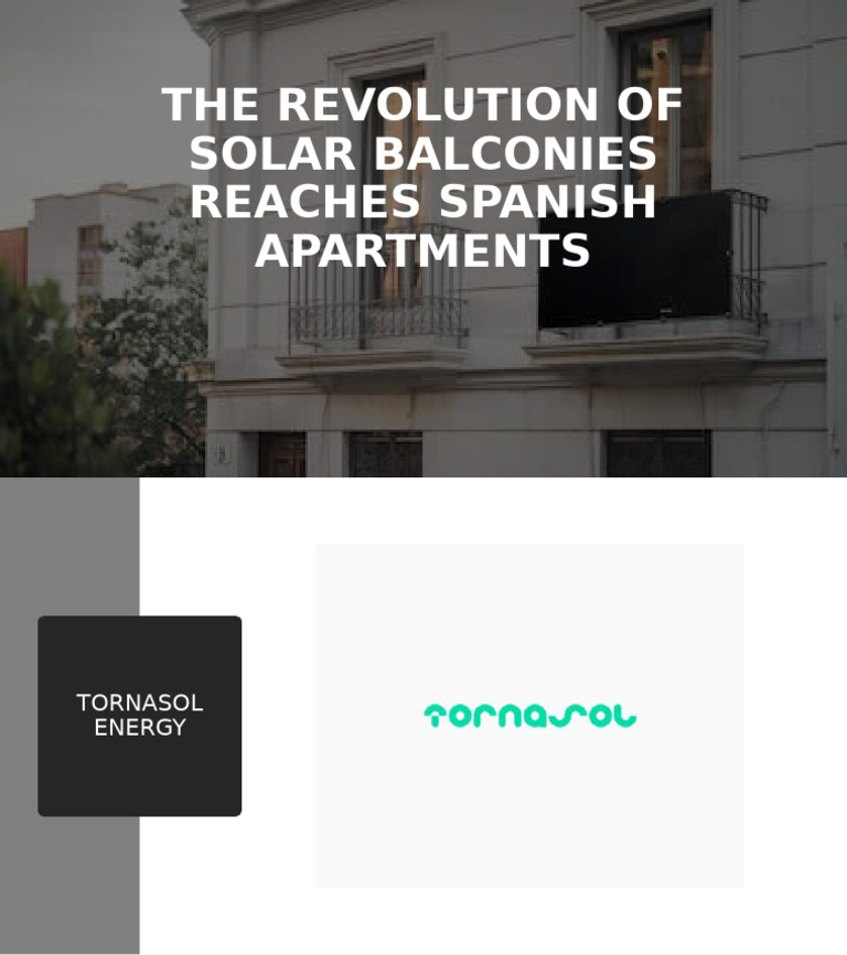 THE REVOLUTION OF SOLAR BALCONIES REACHES SPANISH APARTMENTS | PDF