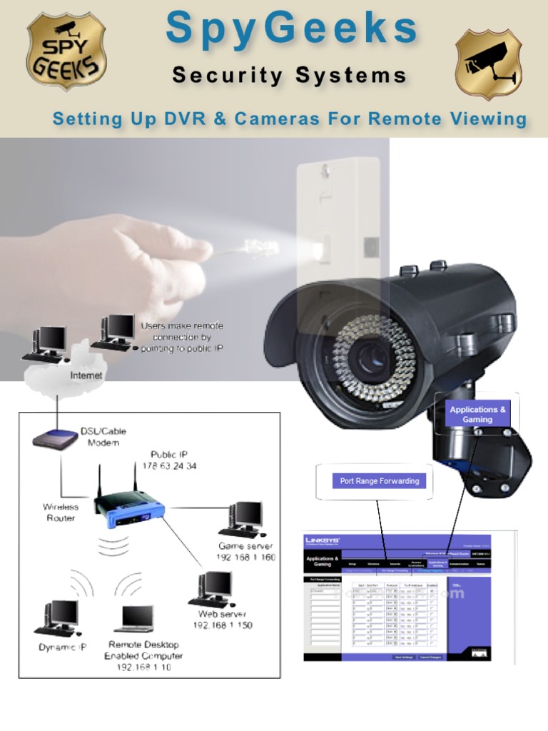 How To Setup DVR and Setup IP Camera | PDF | Wireless Lan | Digital ...