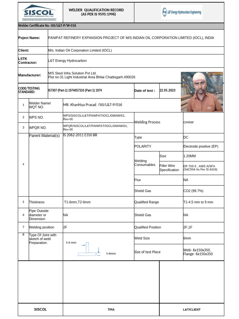 Welder Certificate u1 | PDF | Welding | Construction