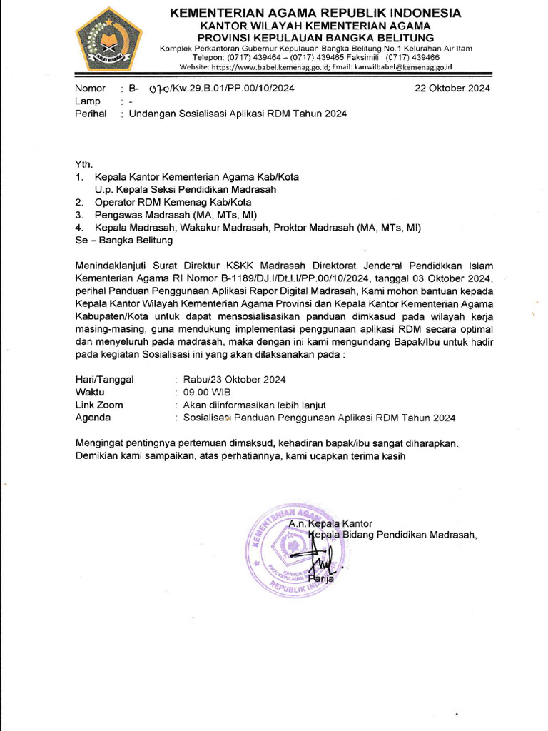 Sosialisasi Aplikasi RDM 2024 | PDF