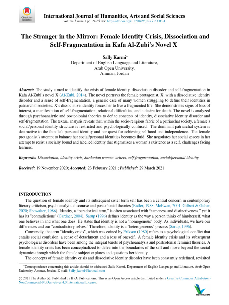 The Stranger in The Mirror Female Identi | PDF | Identity (Social ...