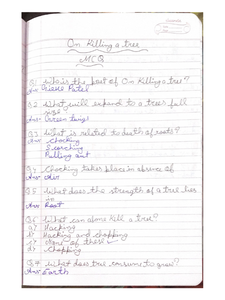 On Killing A Tree | PDF