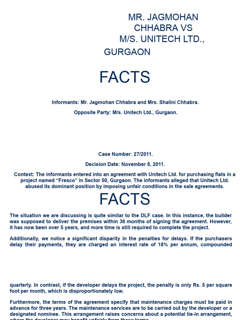 Jagmohan Chhabra vs Unitech | PDF | Monopoly | Justice